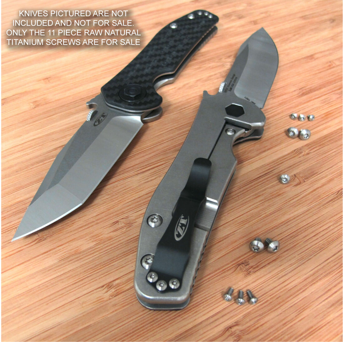 Zero Tolerance ZT0620 630 620CF Knife 11PC Custom Titanium Screw Set N ...