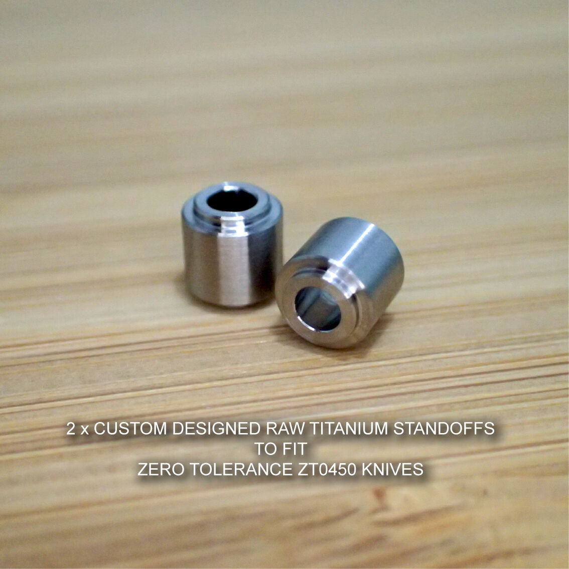 Zero Tolerance ZT0450 ZT 450 0450 Knife Custom RAW Titanium Standoff S ...
