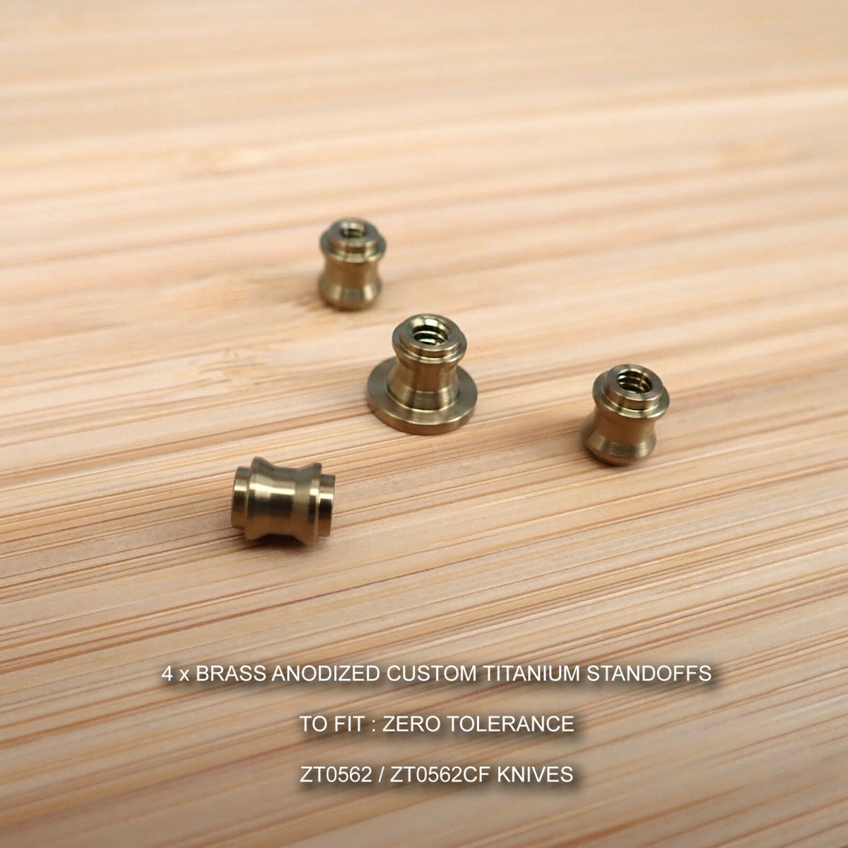 Zero Tolerance ZT0562 ZT 562 562CF Knife BRASS Anodized Titanium Stand ...
