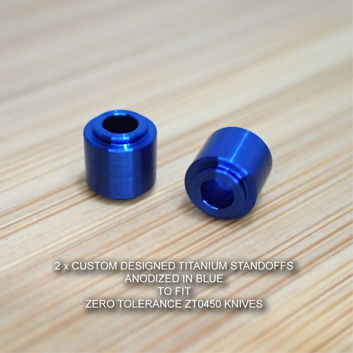 Zero Tolerance ZT0450 ZT 450CF 0450 Knife BLUE Anodized Titanium Ti St ...