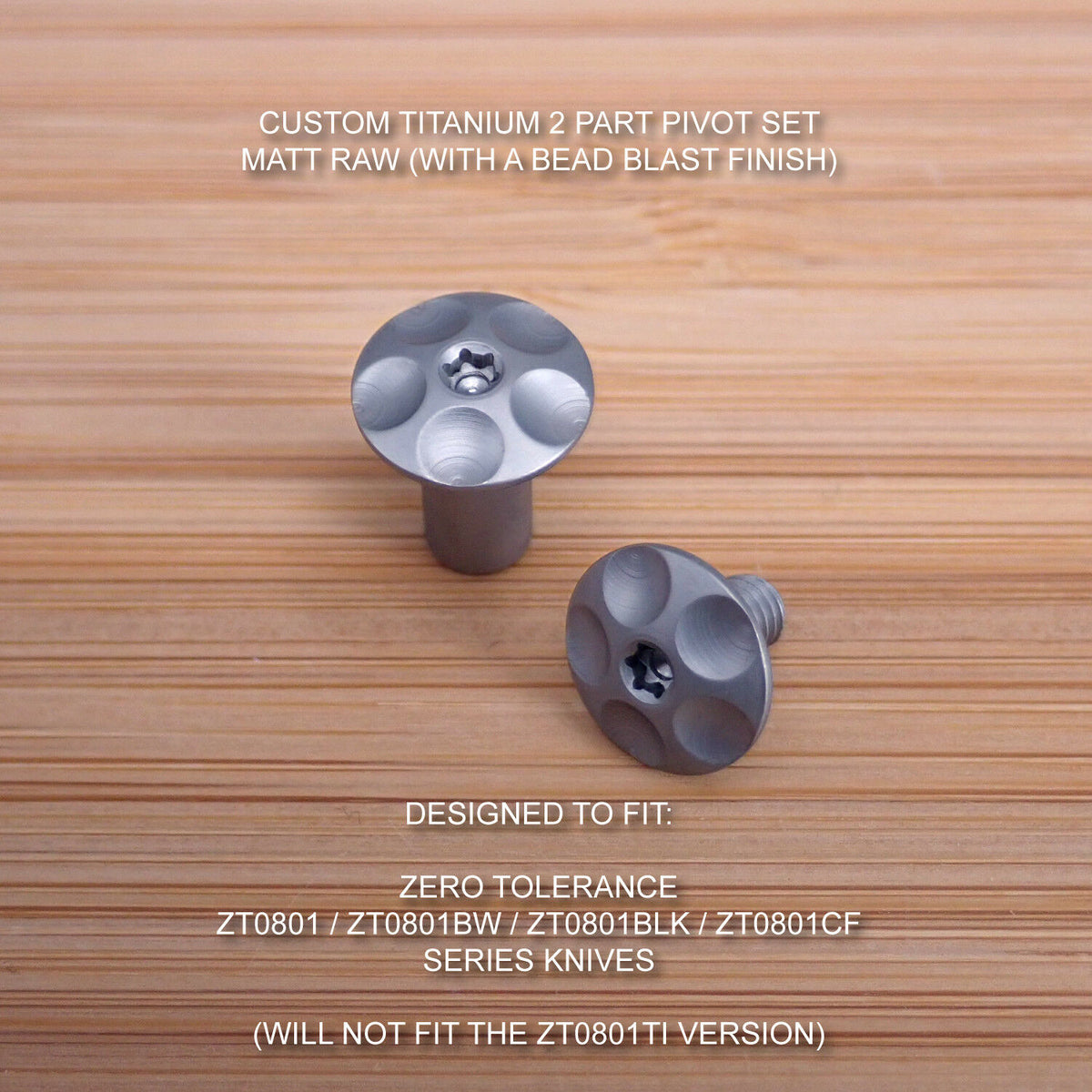 Zero Tolerance ZT0801 0801 ZT 801 Knife Custom Titanium Pivot Set - MA ...